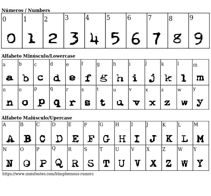Font Blasphemous Rumors free | MaisFontes.com