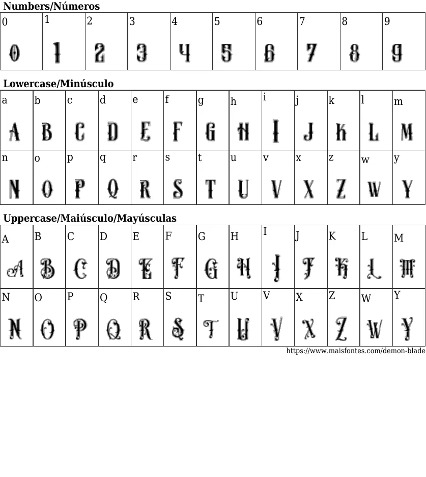 Font Demon Blade free | MaisFontes.com